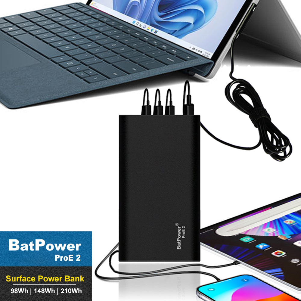 Laptop External Battery & Charger for Microsoft Surface – BatPower