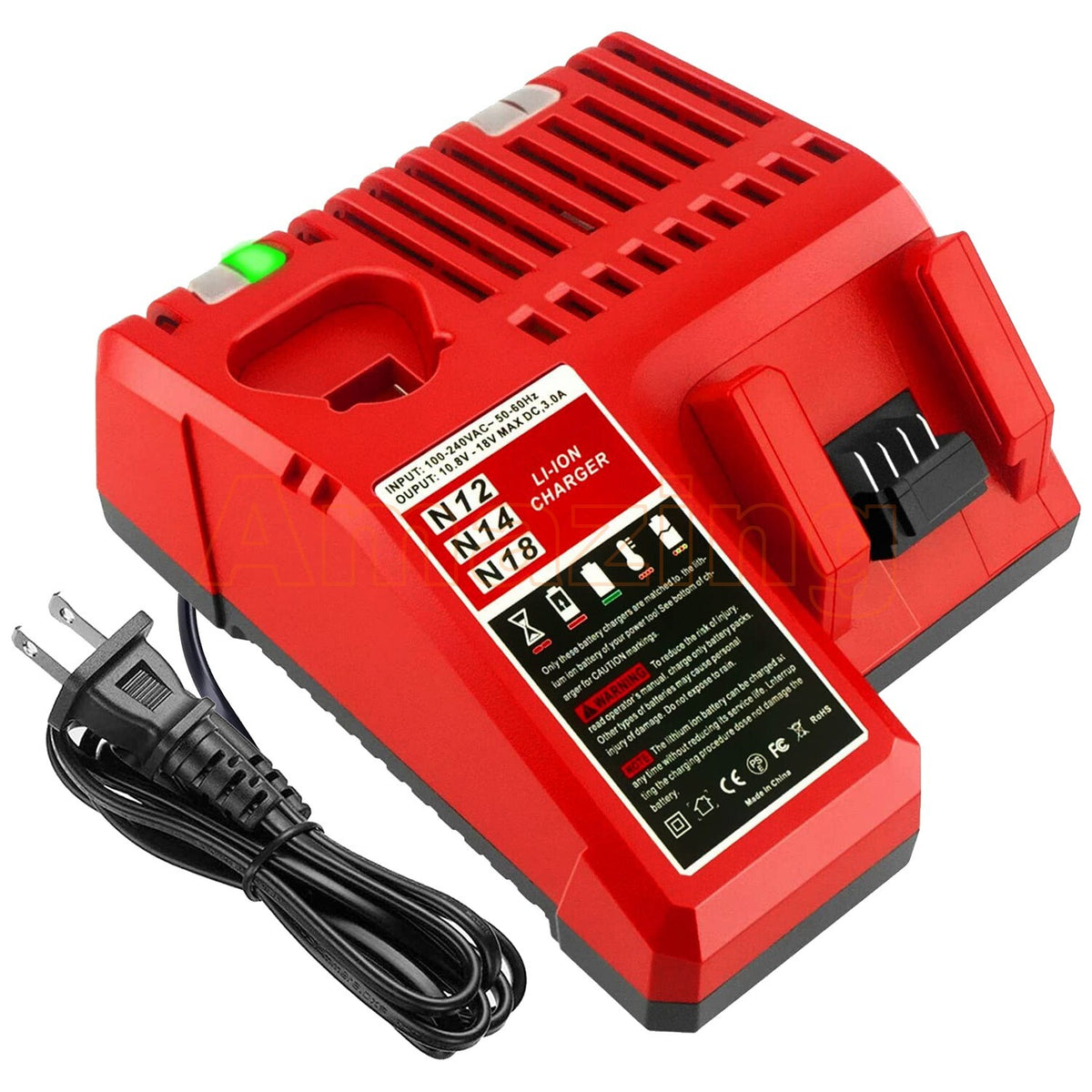 New 12-18V Rapid Charger M12-18C for Milwaukee M12 M18 48-11-1850 Li-i ...